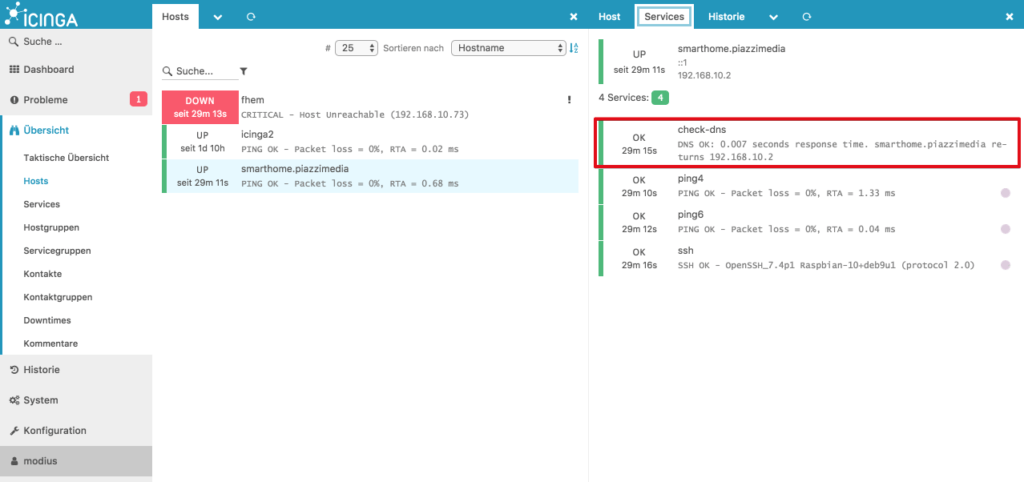 DNS Server Monitoring mit Icinga2 und check_dns - Modius - Techblog